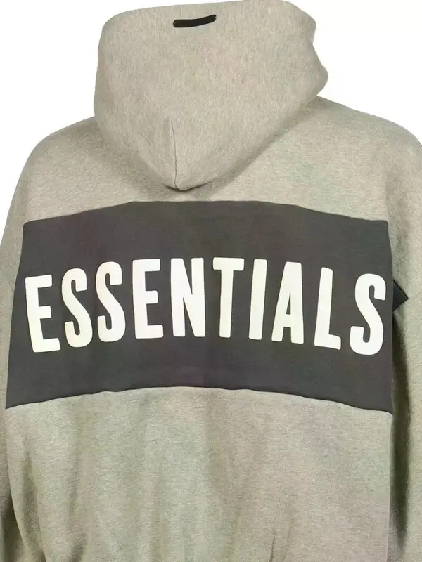 ESSENTIALS Logo-print Panelled Hoodie