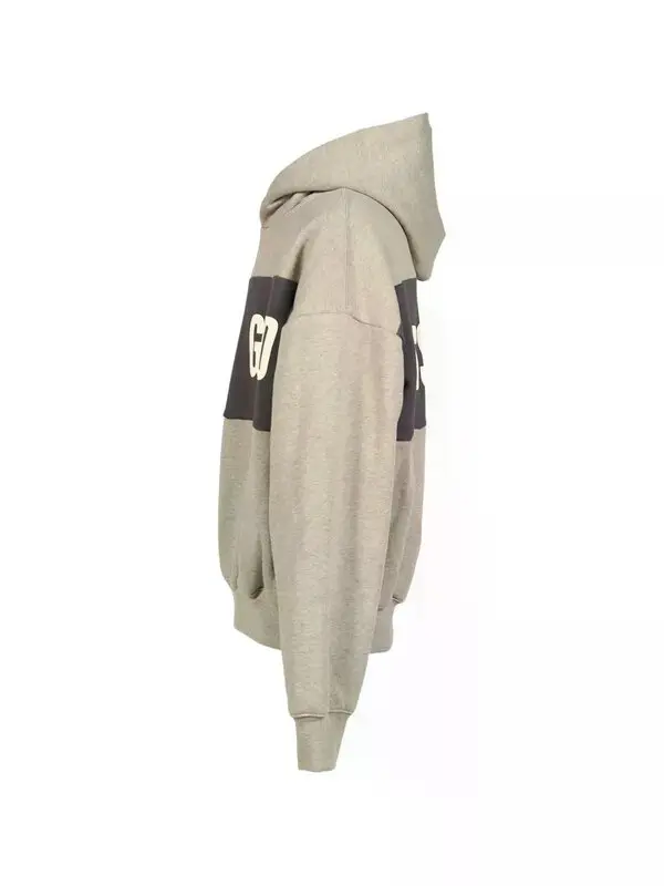ESSENTIALS Logo-print Panelled Hoodie
