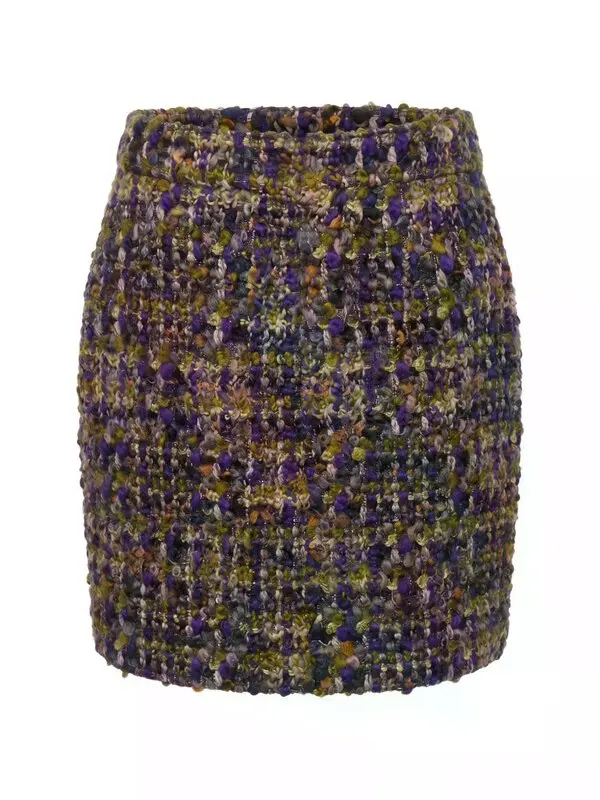Saint Laurent Bouclé-knit Mini Skirt