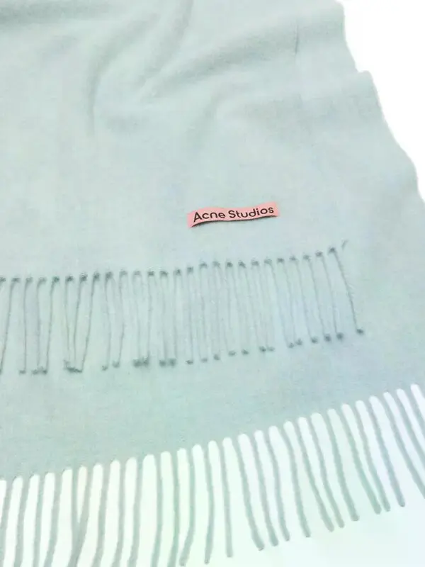 Acne Studios Fringe Wool Scarf – Narrow - Blue