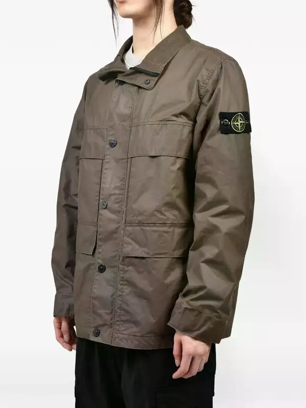 Stone Island Waxed-effect Field Jacket