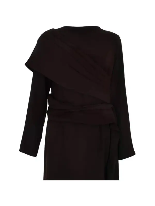 LOODYANA Pleated Wrap-around Maxi Dress