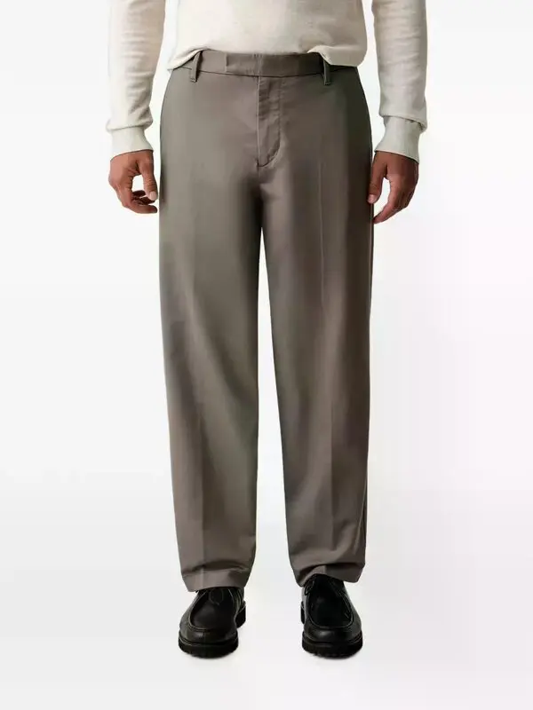 Marc O'polo Bent Pressed-crease Trousers - Grey