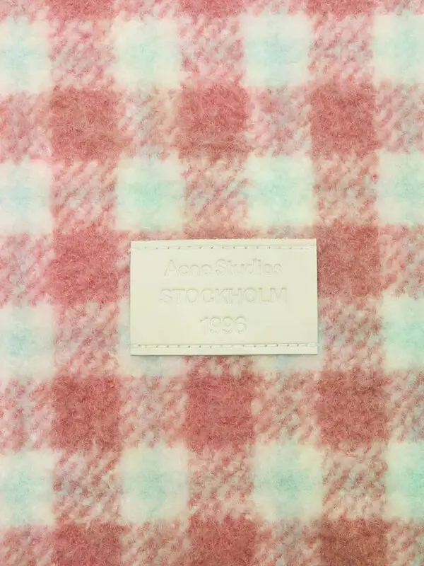 Acne Studios Checked Logo Scarf