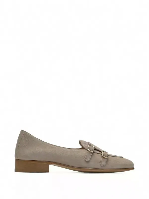 LOTTUSSE Soller Suede Buckle Detail Loafers