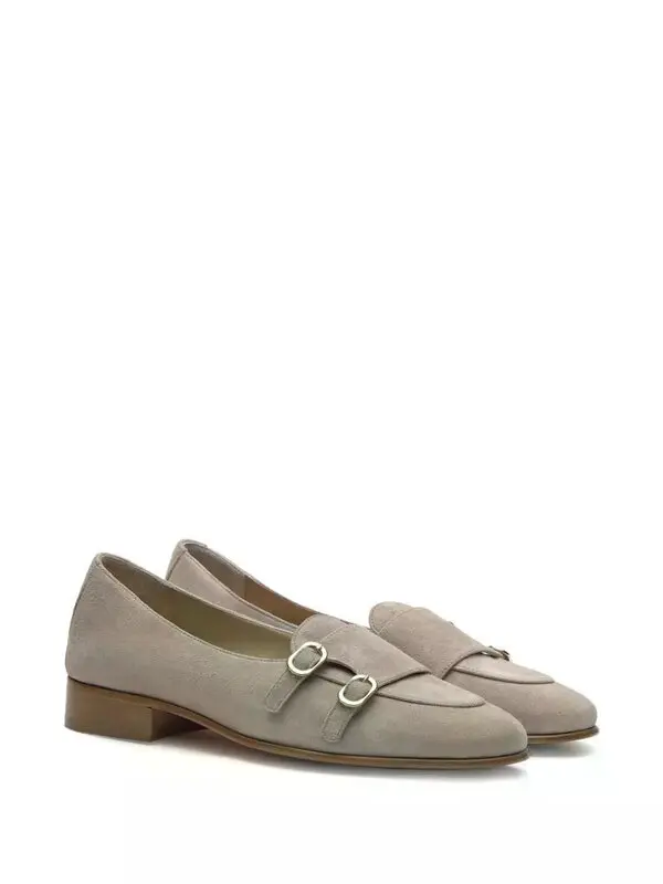 LOTTUSSE Soller Suede Buckle Detail Loafers