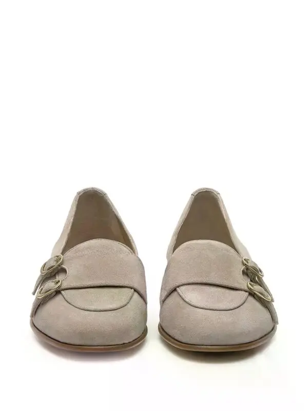 LOTTUSSE Soller Suede Buckle Detail Loafers