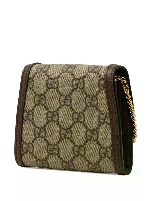 Gucci Gg Supreme Blondie Wallet On Chain Crossbody Bag - Neutrals