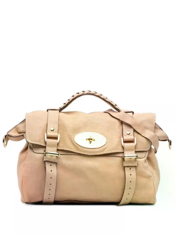 Mulberry Textured Calfskin Alexa Satchel - Brown