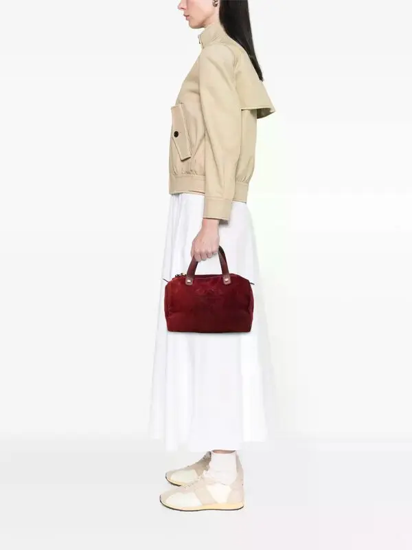 Loewe Suede Boston Bag