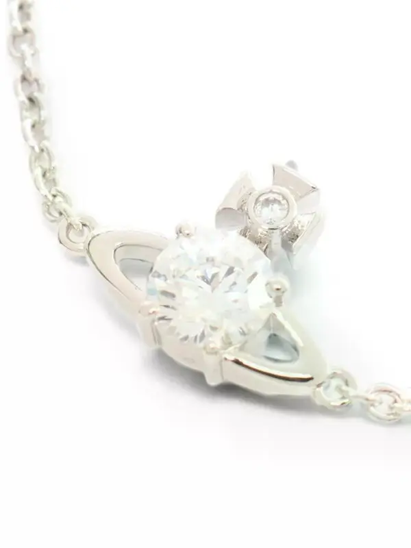 VIVIENNE WESTWOOD Reina Rhinestone Bracelet - Silver