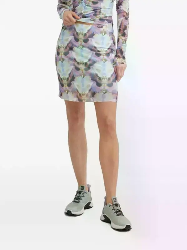 RÉSUMÉ Butterfly-print Mesh Mini Skirt