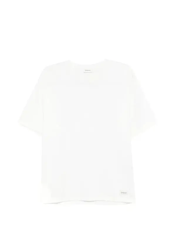 Saint Laurent Logo-patch T-shirt - White