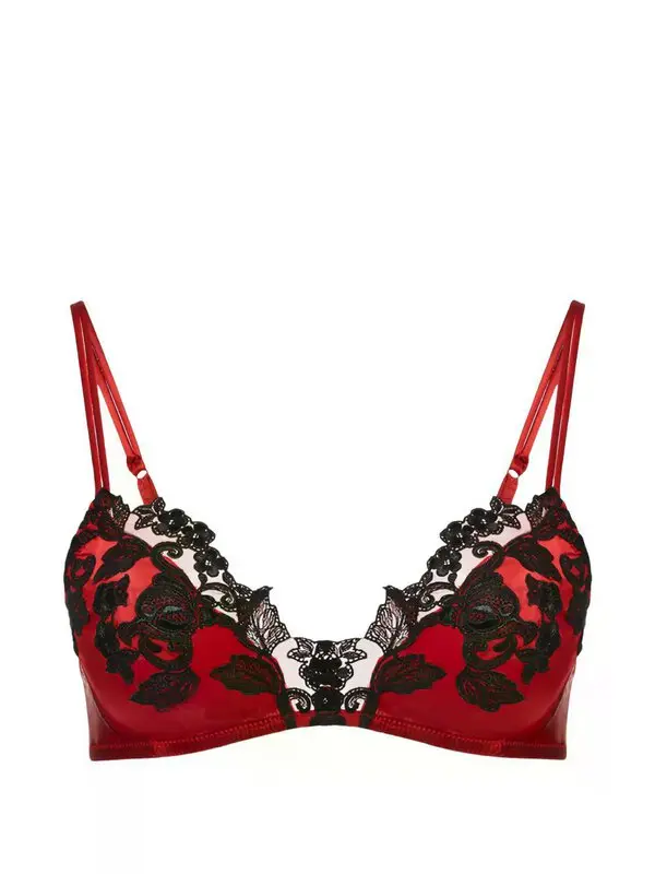 La Perla Maison Frastaglio Silk Bra - Red