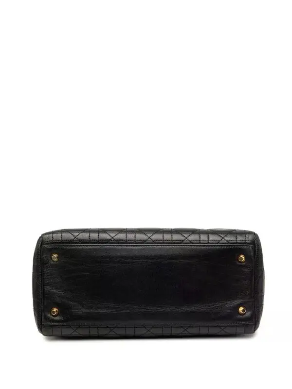 Dior 1997 Medium Lambskin Cannage Lady Satchel
