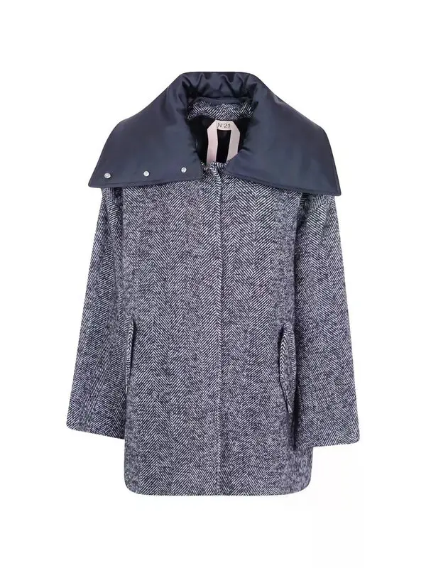 N°21 Single-breasted Coat - Blue