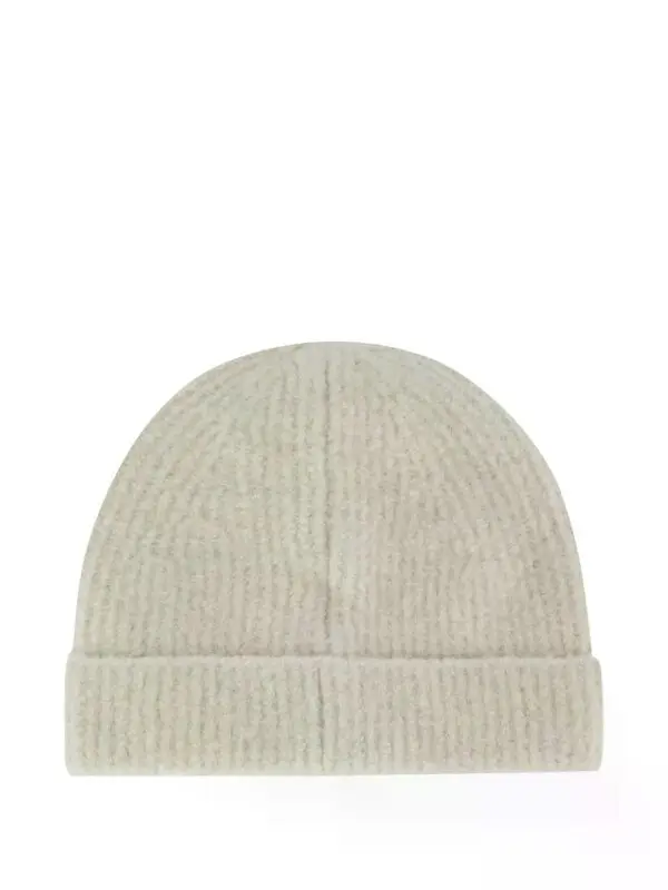 MASSIMO OSTI STUDIO Felted Logo-plaque Ribbed Beanie Hat