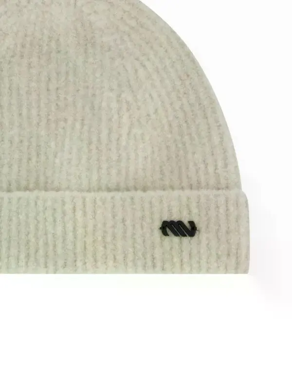 MASSIMO OSTI STUDIO Felted Logo-plaque Ribbed Beanie Hat