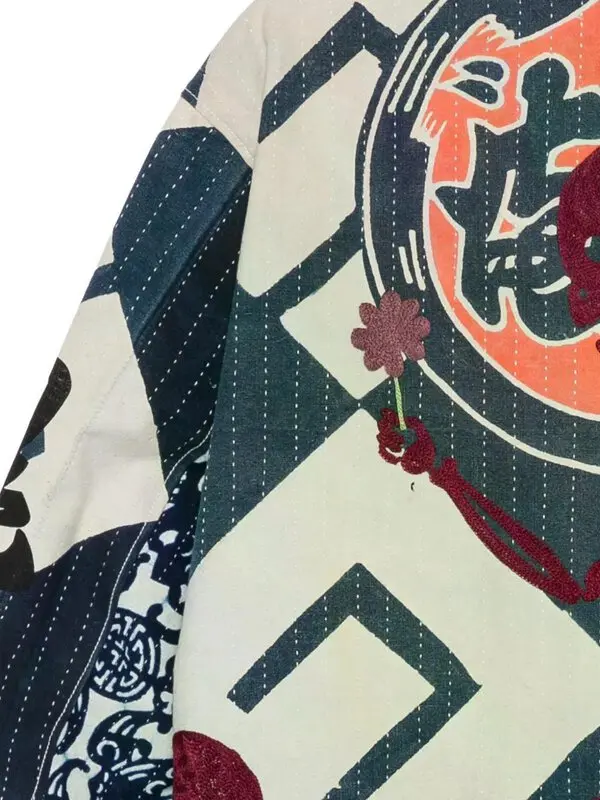 TP WORKS All-over Graphic Print Shirt Jacket