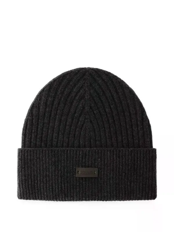 Herno Ribbed-knit Wool Beanie Hat