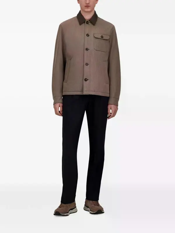 Herno Fine-wool Chest-pocket Button-up Shirt Jacket