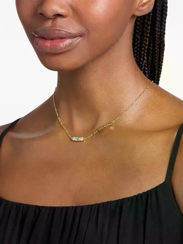Michael Kors Crystal-embellished Logo-charm Necklace