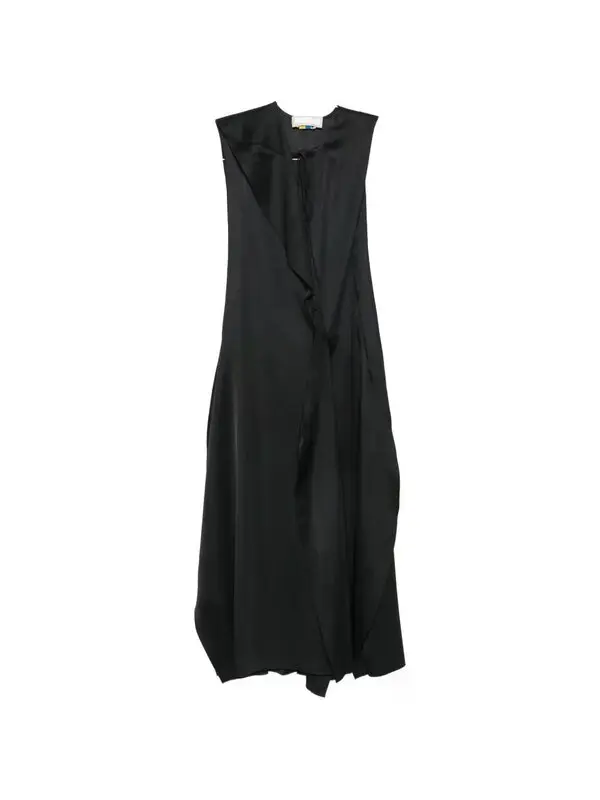 LITKOVSKA Sleeveless Midi Dress With Draped Detail - Black