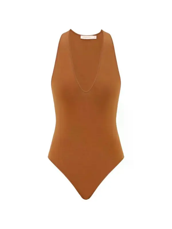 Zimmermann Scoop Bodysuit - Brown