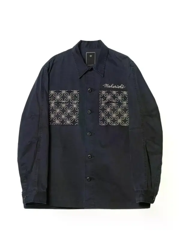 MAHARISHI Sashiko Embroidered Ripstop Shirt - Blue