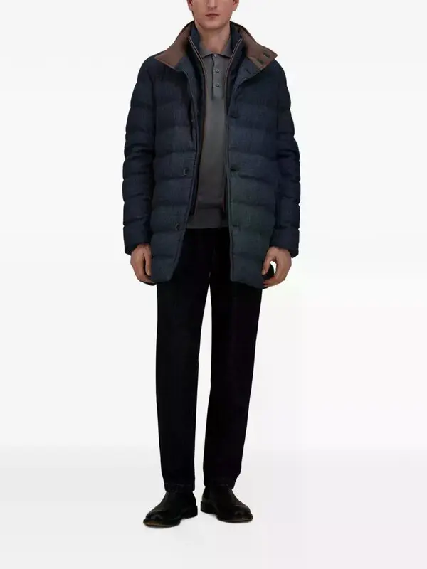 Herno Quilted Wool-blend Carcoat