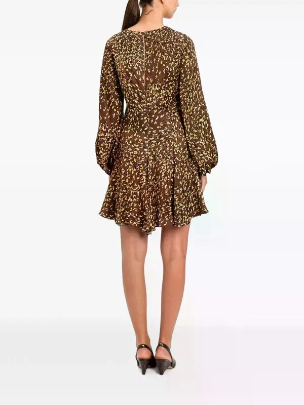 TWINSET Animal-print V-neck Mini Dress