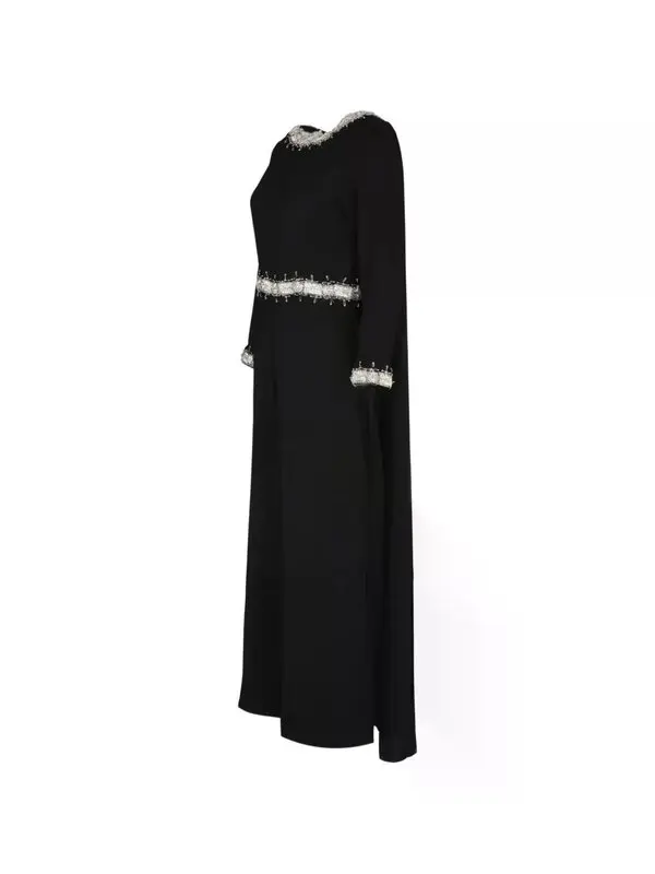LOODYANA Hand-embroidered Cape-detail Jumpsuit