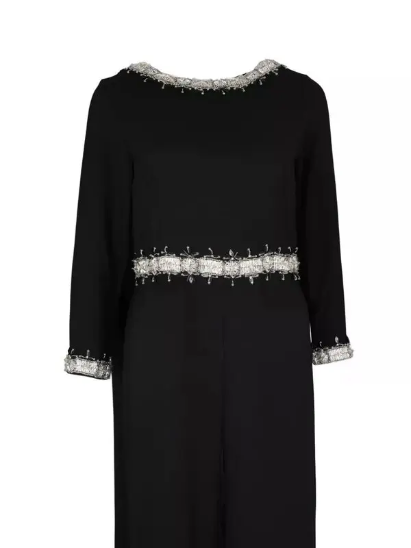 LOODYANA Hand-embroidered Cape-detail Jumpsuit