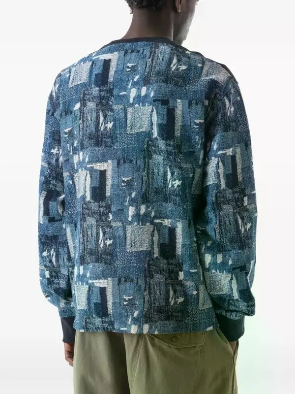 MAHARISHI Patchwork-effect Crewneck Sweatshirt