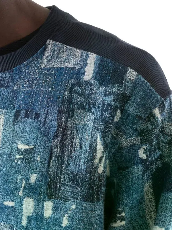 MAHARISHI Patchwork-effect Crewneck Sweatshirt
