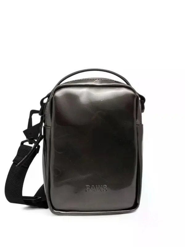 Rains Glossy Finish Logo-embossed Shoulder Bag
