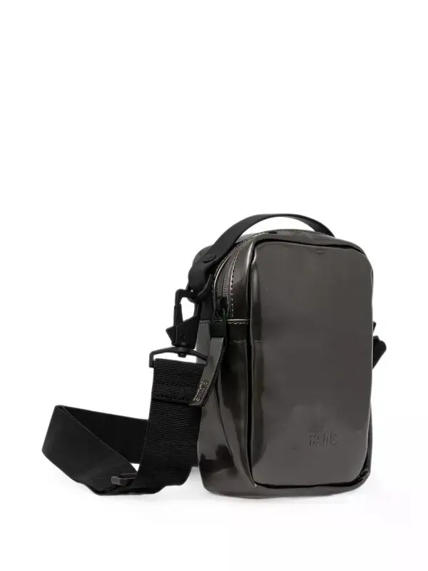 Rains Glossy Finish Logo-embossed Shoulder Bag