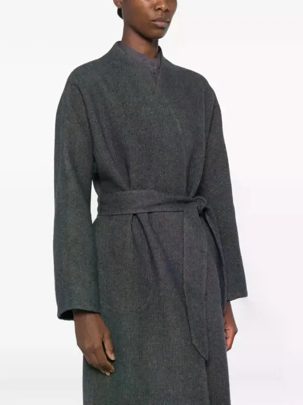 CORTANA Noon Belted Shawl-collar Oversized Coat