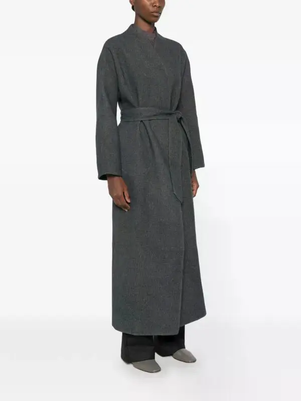 CORTANA Noon Belted Shawl-collar Oversized Coat