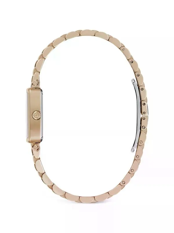 Guess Gc Rectangular Case 21mm Rose Gold-tone Watch