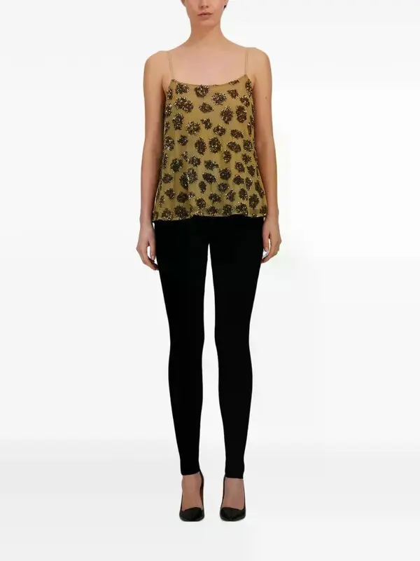 Herno Embellished Leopard Pattern Tank Top