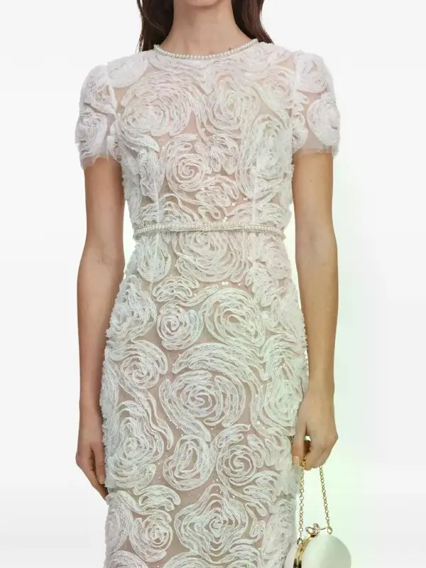 SELF-PORTRAIT Floral-lace Mermaid-hem Maxi Dress