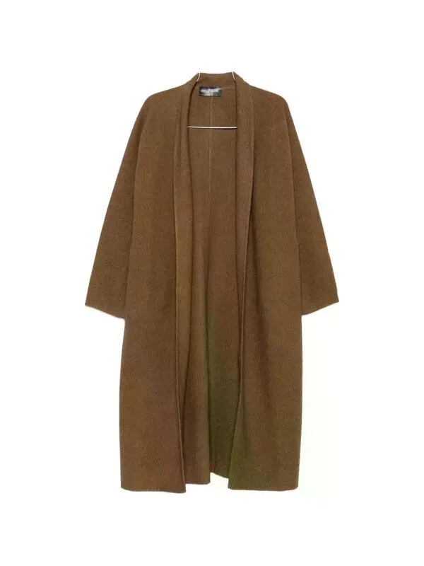 CORTANA Nur Shawl-collar Open-front Coat - Brown