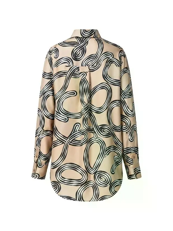 Loewe Anagram-print Relaxed-fit Shirt - Neutrals