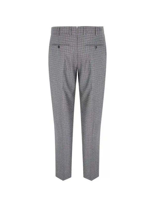 PT TORINO Check-pattern Trousers - Grey