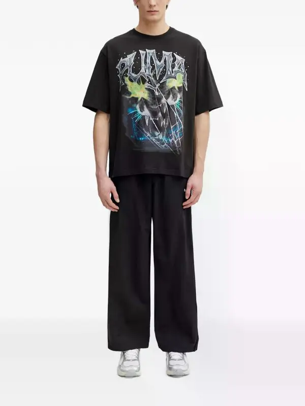 PUMA T7 Logo-print Side-stripe Track Pants