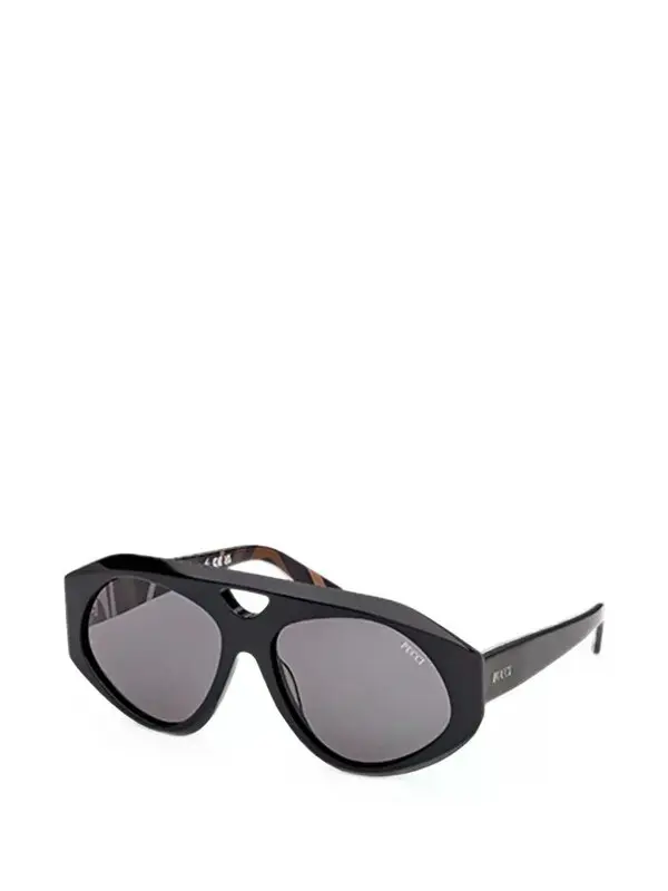 Emilio Pucci Navigator Sunglasses With Acetate Frame And Logo Detail