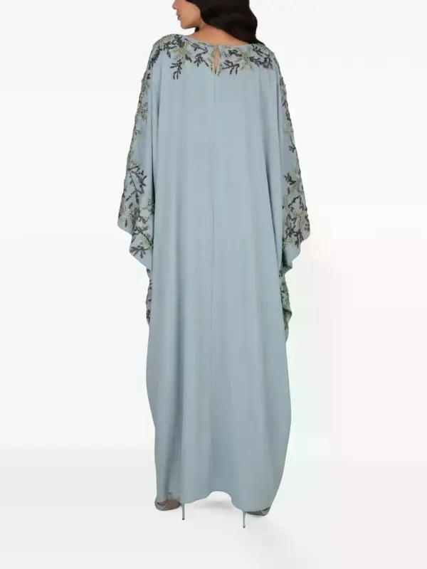 LOODYANA Embroidered Long-sleeve Maxi Kaftan Dress