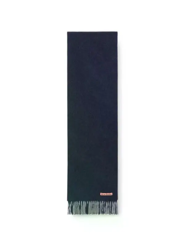 Acne Studios Fringe Wool Scarf Skinny - Blue