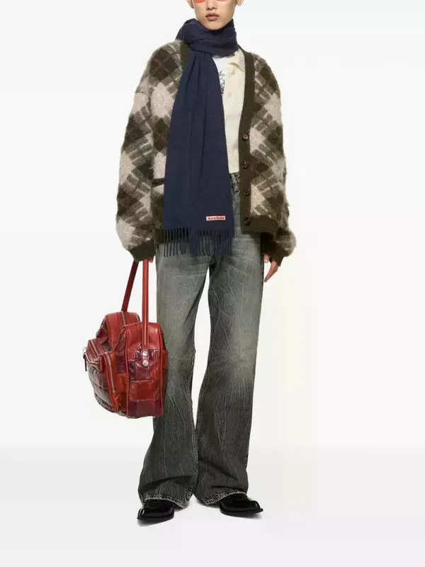 Acne Studios Fringe Wool Scarf Skinny